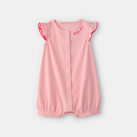 Click here for Carters Baby Girls Flutter-Sleeve Romper - Pink prices