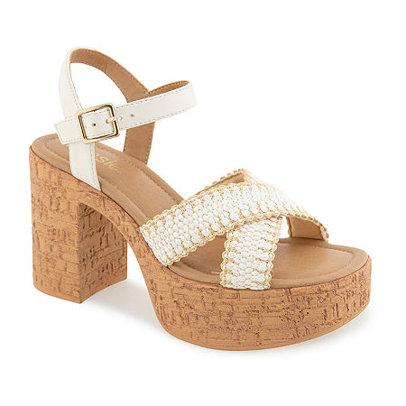 Click here for Kensie Womens Sanya Platform Sandal - Off white prices
