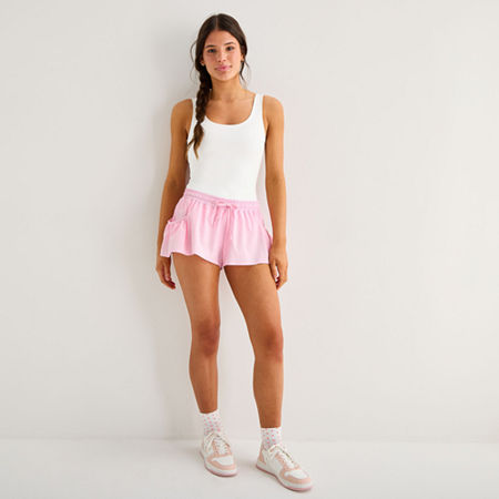 Click here for Arizona Womens Mid Rise Juniors Active Pull-On Sho... prices