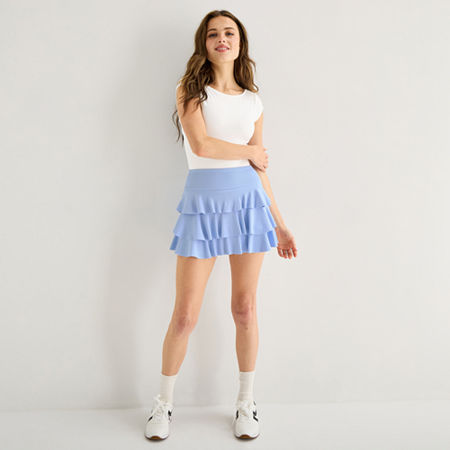 Click here for Arizona Womens Juniors Mid Rise Pleated Skirt  X-l... prices