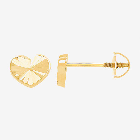 Click here for Limited Quantities! 14K Gold 6mm Heart Stud Earrin... prices