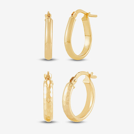 Click here for Limited Quantities! Womens 10K Gold 2 Pair Earring... prices