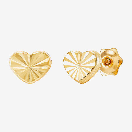 Click here for Limited Quantities! 10K Gold 6mm Heart Stud Earrin... prices