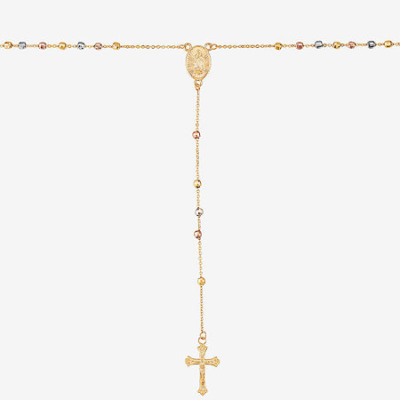 Click here for Cross Womens 14K Gold 17 Inch Rosary Necklace  One... prices