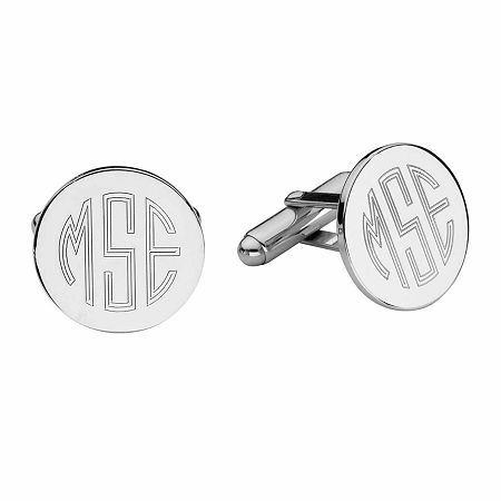 Click here for Personalized Sterling Silver Round Cuff Links  One... prices