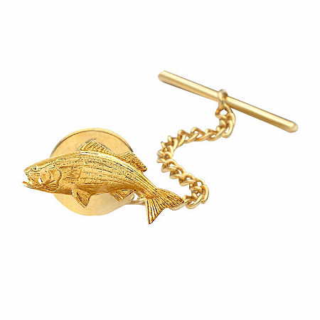 Click here for Fish Gold-Plated Tie Tack  One Size  Yellow prices