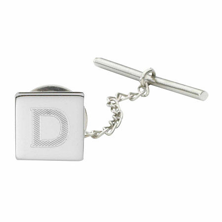 Click here for Personalized Square Tie Tack  One Size  Gray prices
