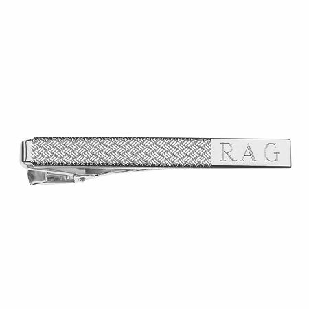 Click here for Personalized Wave Pattern Tie Bar  One Size  Silve... prices