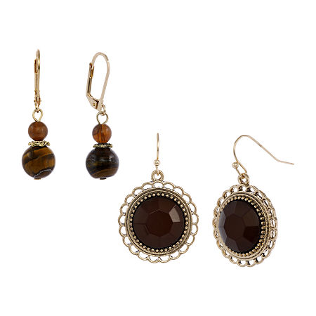 Click here for Mixit Womens Drop Earrings  One Size  Brown prices