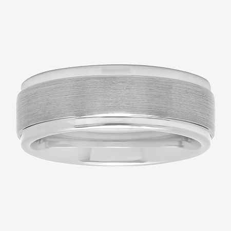Click here for Mens 8mm Comfort-Fit Ring in Tungsten  14  Grey prices