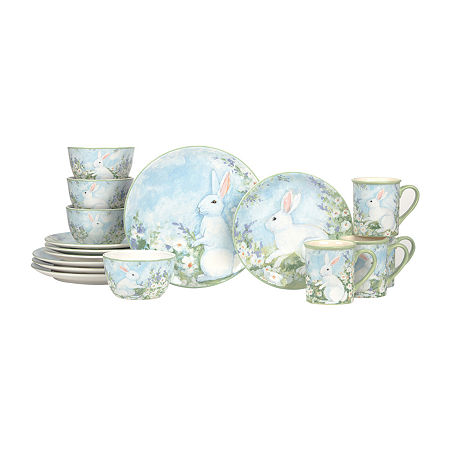 Certified International Easter Morning 16-Pc. Dinnerware Set - Blue