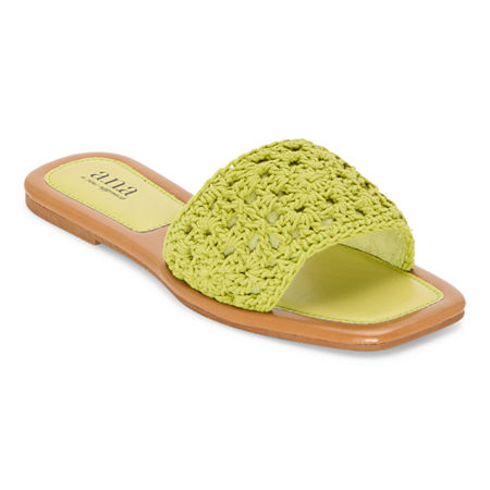 Click here for a.n.a Womens Corchet Slide Flat Sandals  10  Green prices