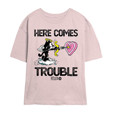 Click here for Felix The Cat Here Comes Trouble Tee Womens Junior... prices