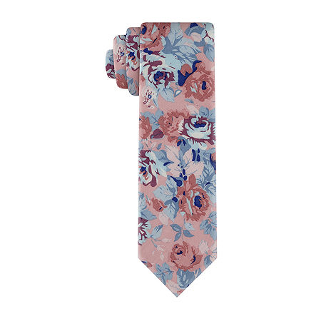 Click here for J. Ferrar Floral Tie  One Size  Pink prices