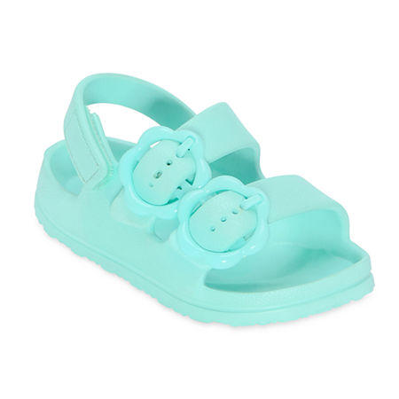 Click here for Okie Dokie Toddler Girls Slide Sandals  5-6  Blue prices