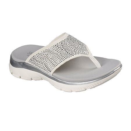 Click here for Skechers Womens Summits Flip-Flops  7 Medium  Whit... prices