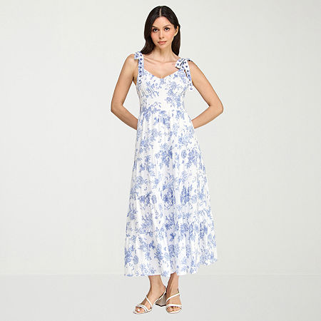 Click here for Trixxi Womens Juniors Sleeveless Floral A-Line Dre... prices