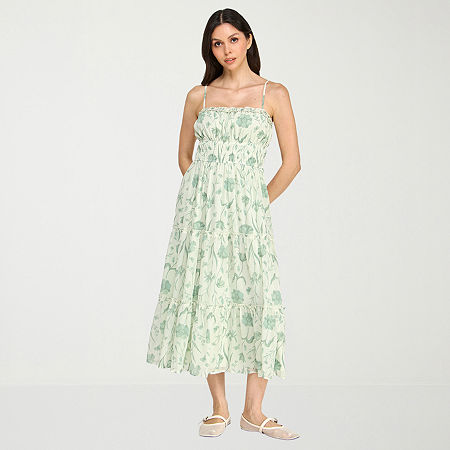 Click here for Trixxi Womens Juniors Sleeveless Midi Floral A-Lin... prices