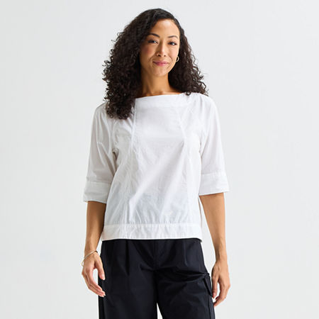 Click here for Liz Claiborne Womens Boat Neck 3/4 Sleeve Blouse... prices