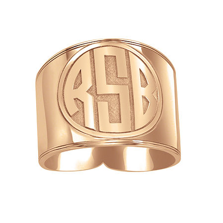 Click here for Personalized Circle Block Monogram Ring  8 1/2  Pi... prices