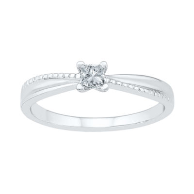 Promise My Love Womens 1/6 CT. T.W. Natural White Diamond 10K Gold ...