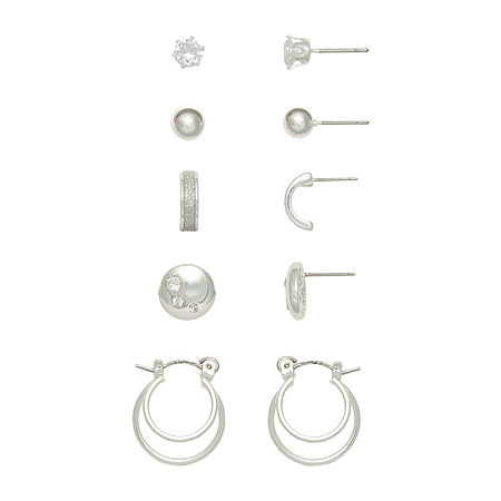 Click here for Mixit Womens Cubic Zirconia Round Hypoallergenic 5... prices