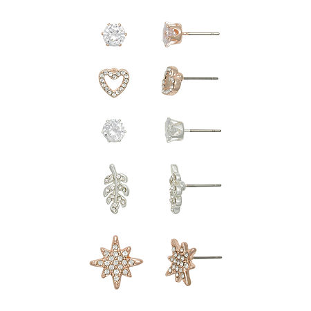 Click here for Mixit Womens 5 Pair Earring Set  One Size  Gray prices