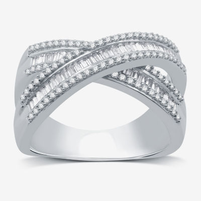 (H-I / I1) Womens 1 CT. T.W. Lab Grown White Diamond 10K White Gold ...