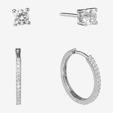 Click here for Sparkle Allure Womens Cubic Zirconia 2 Pair Earrin... prices