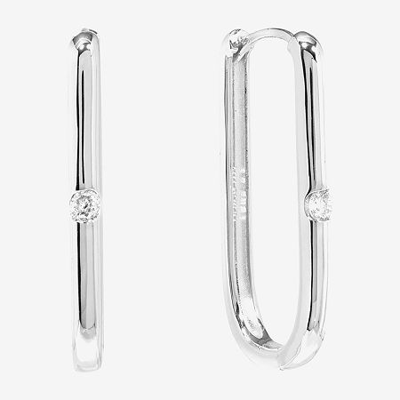Click here for Silver Reflections Womens Cubic Zirconia 34.7mm Ov... prices