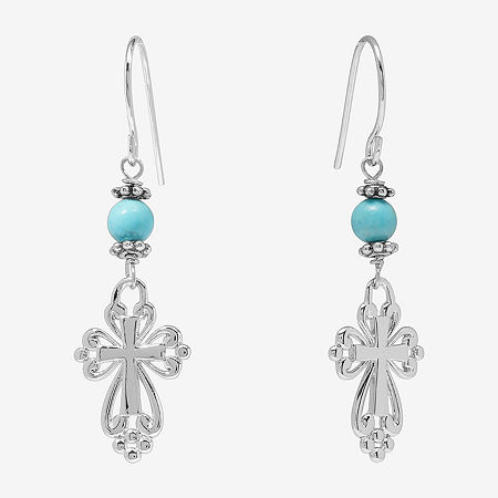 Click here for Sparkle Allure Womens Turquoise Howlite Pure Silve... prices