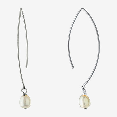 Click here for Silver Treasures Threader Womens White Cultured Fr... prices