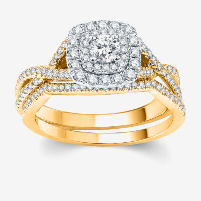 Signature By Modern Bride Womens 3/4 CT. T.W. Natural White Diamond 10K ...
