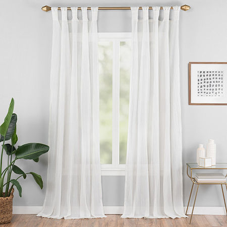 Click here for Vue Priya Tab Top Sheer Single Curtain Panel  One... prices