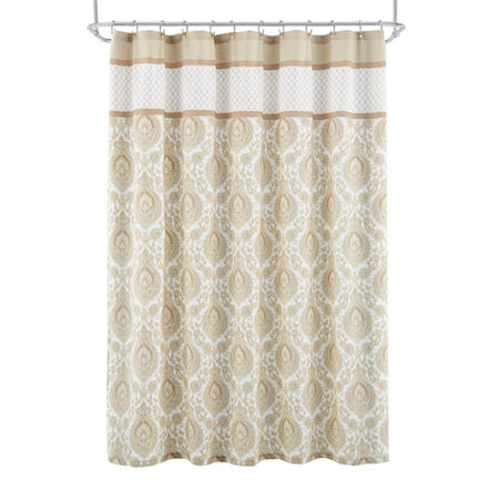 Click here for Broadhaven Tan Scroll Shower Curtain  One Size  Be... prices