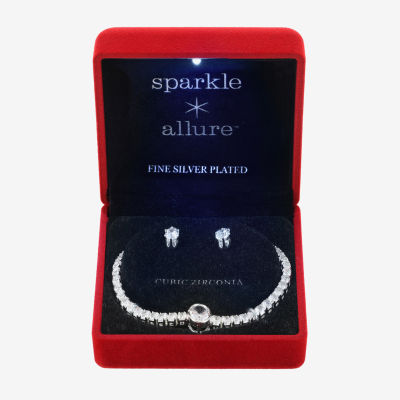 Sparkle Allure Light Up Box Womens Cubic Zirconia Pure Silver Over ...