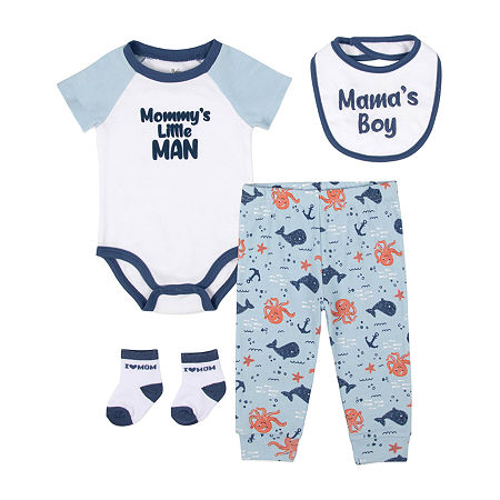 Click here for Baby Essentials Baby Boys 4-pc. Baby Clothing Set... prices