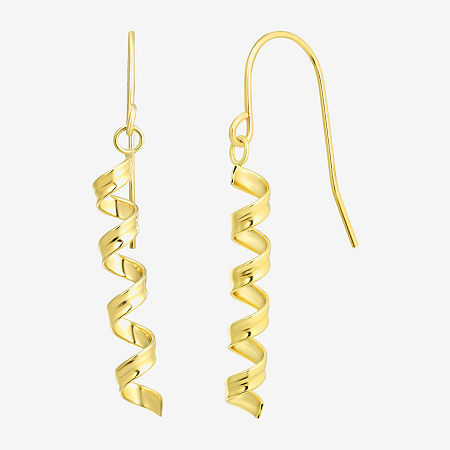 Click here for Twist Dangle Womens 10K Gold Drop Earrings  One Si... prices