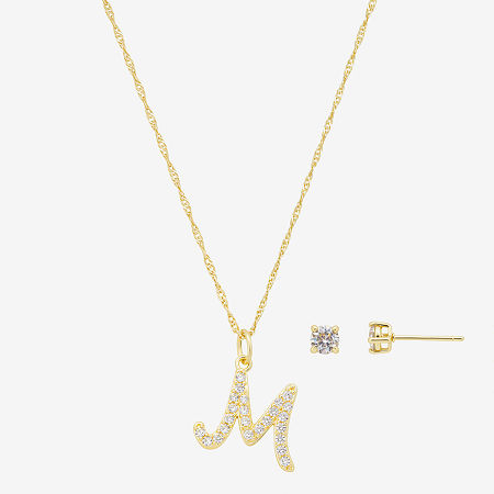 Click here for Sparkle Allure Initial Womens Cubic Zirconia 14K G... prices