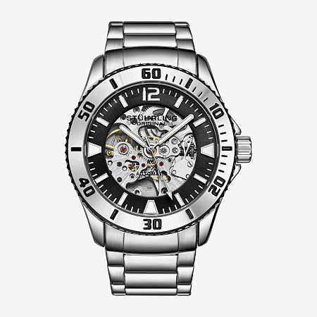 Click here for Stuhrling Mens Automatic Silver Tone Stainless Ste... prices