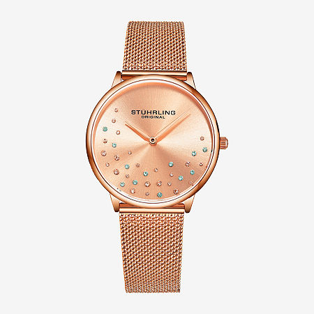 Click here for Stuhrling Womens Rose Goldtone Stainless Steel Str... prices