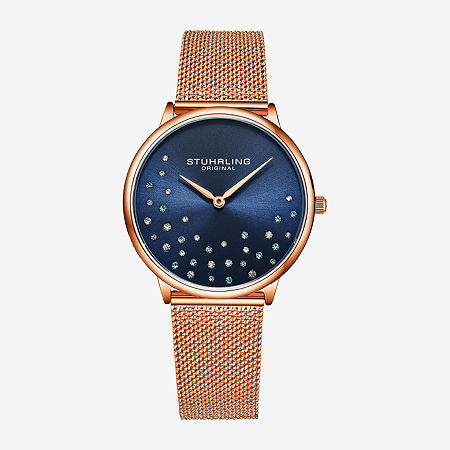 Click here for Stuhrling Womens Rose Goldtone Stainless Steel Str... prices