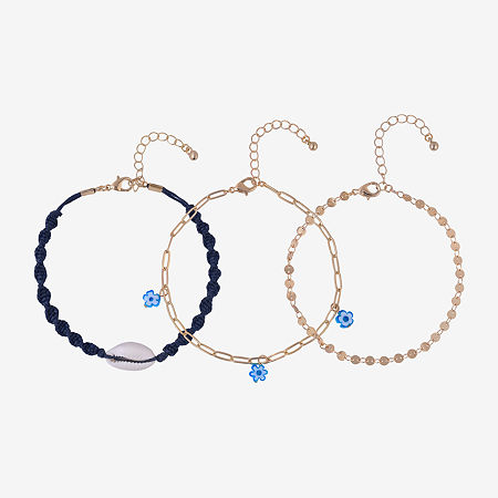 Click here for Arizona Unisex 9 Inch Cable Flower Ankle Bracelet... prices