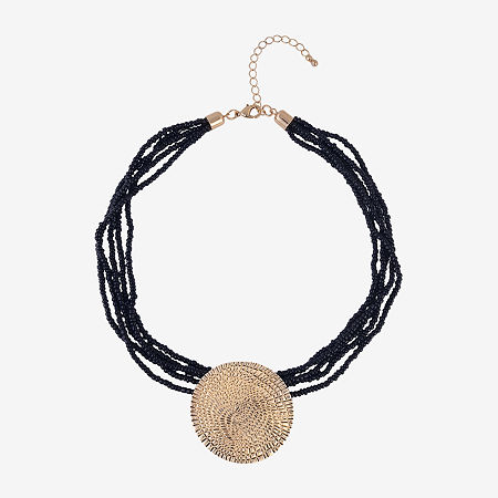 Click here for Mixit Womens 18 Inch Beaded Necklace  One Size  Bl... prices