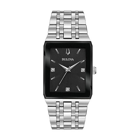 Click here for Bulova Quadra Mens Silver Tone Stainless Steel Bra... prices