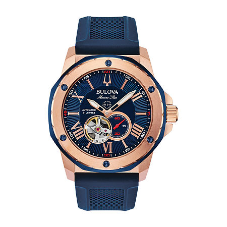 Click here for Bulova Marine Star Mens Rose Gold Plated Stainless... prices