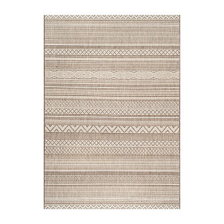 Click here for nuLoom Erlinda Tribal Outdoor Rectangular Rug  One... prices