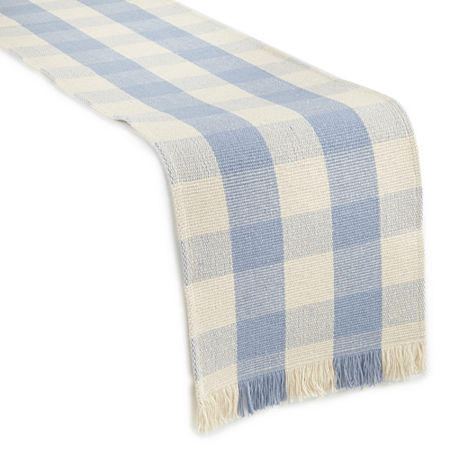 Click here for Homewear Buffalo Check Table Runner  One Size  Blu... prices
