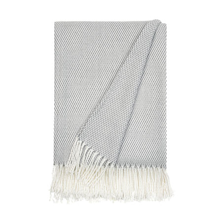 ienjoy Home Herringbone Fringed Throw  60 x 50 - Gray