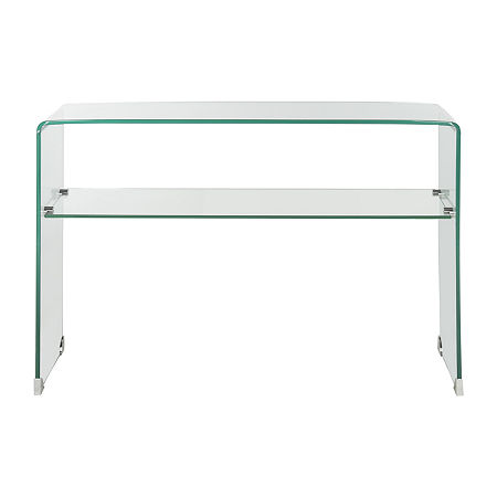 Click here for Hollis Tempered Glass Console Table  One Size  Gra... prices